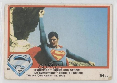 1978 O-Pee-Chee Superman: The Movie Superman Leaps into Action! #54 2vh ...