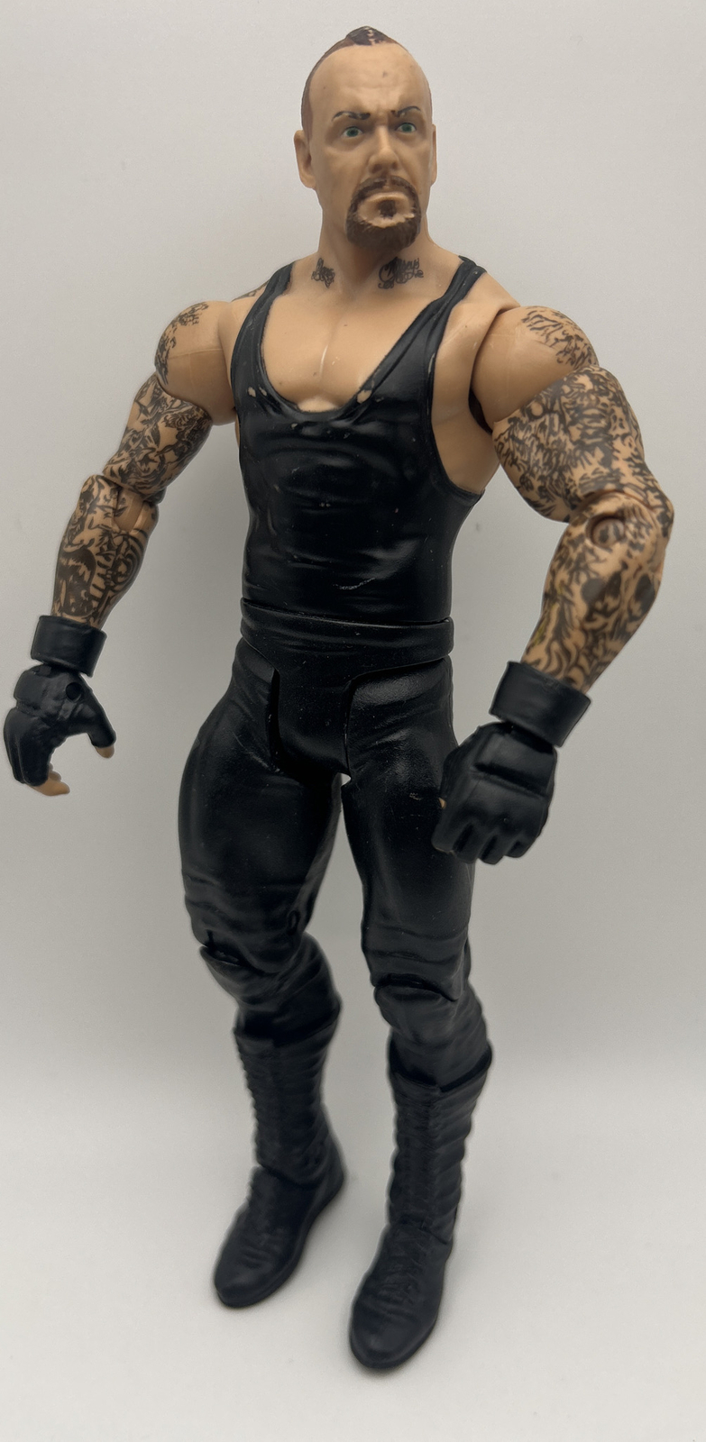 WWE Undertaker Wrestling Action Figure WrestleMania Mohawk Black Mattel ...