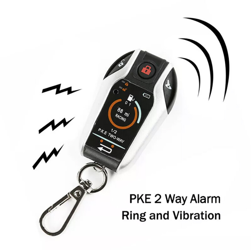 Motorcycle Two Way Alarm Anti-theft Security System Scooter Remote ...