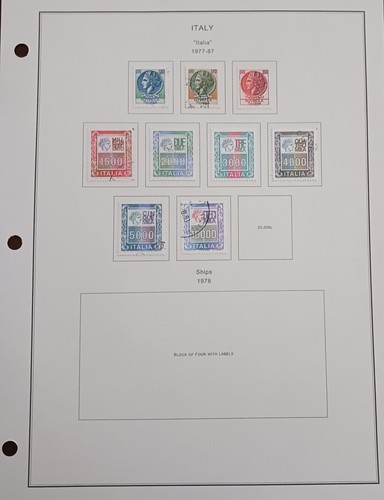 ITALY - 1977 - 87 - LOT OF STAMPS ON ALBUM PAGE - USED & MH | eBay