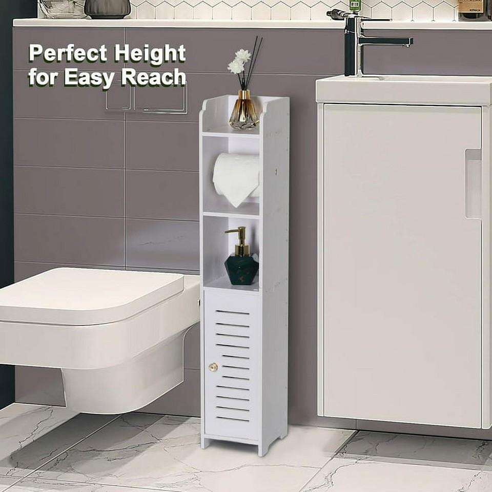 Toilet Paper Holder Stand Cabinet for Bathtroom Storage Small Toilet ...
