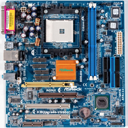ASRock K8Upgrade-VM800 Socket 754 MicroATX Motherboard AMD Athlon 64 ...