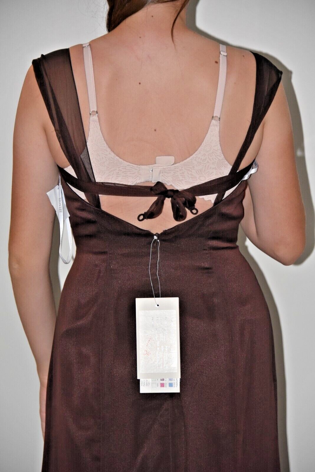 NWT Y2K early 2000s formal GOWN DRESS homecoming sz 10 chocolate brown ...