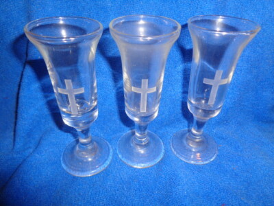 Cristian Holy Mass Communion Wine Glasses, 4.5" Tall, Lot Of 3 ...