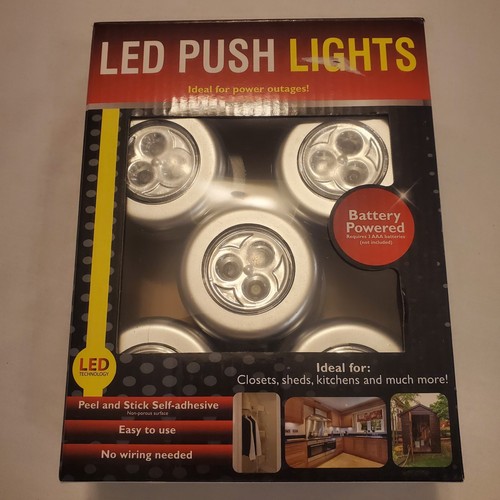 10PCS LED Touch Push On/Off Light Self-Stick On Click Battery Operated ...