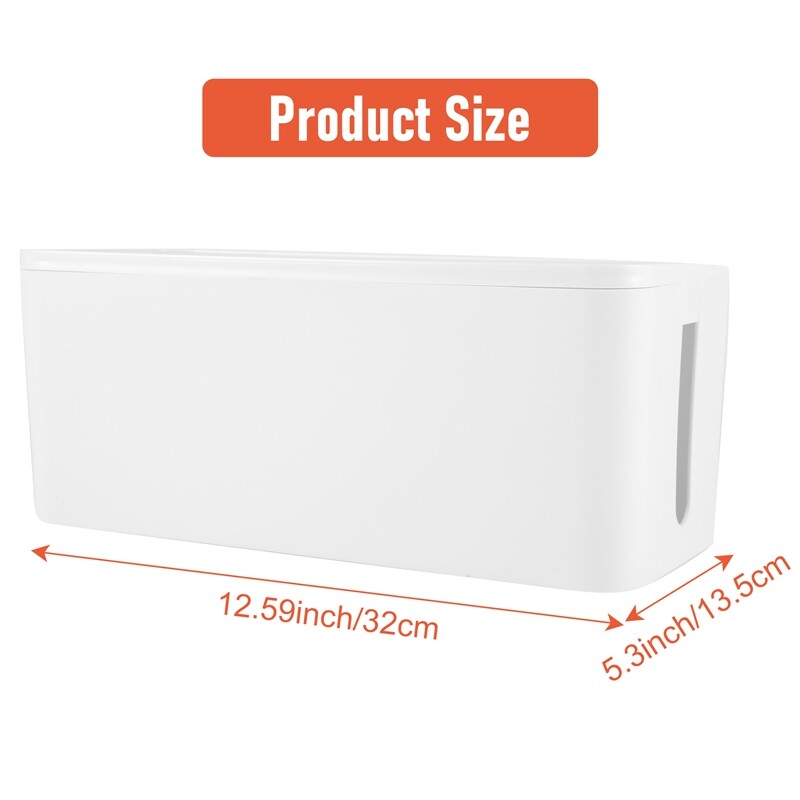 Cable Management Box, ABS Cable Organizer Cord Hider Box, Computer ...