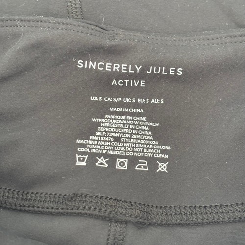 Sincerely Jules Set Outfit Small Black Bra Bike Shorts Active Yoga Running Neon | eBay