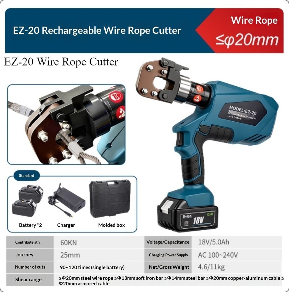 Rechargeable Electric Cable Cutter Wire Rope Cutter Cable Hydraulic ...