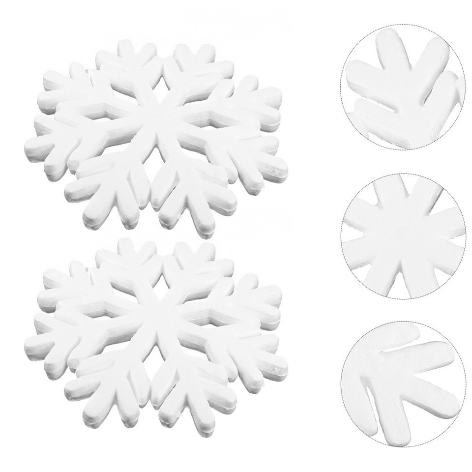 6 Pcs Snowflake Pretty Snowflake Ornaments Unfinished DIY Decoration ...