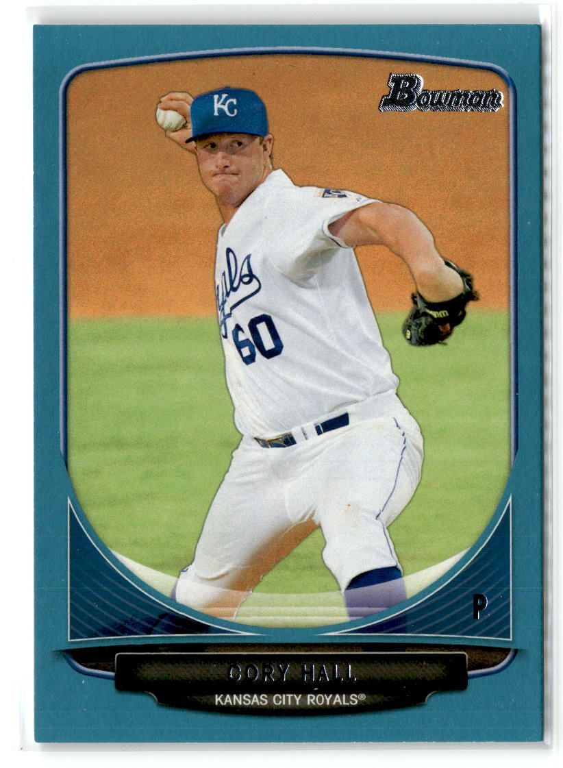 Cory Hall SN 41/500 Kansas City Royals 2013 Bowman Prospects Blue #BP26 ...