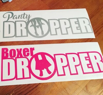 Panty Dropper Boxer Dropper His And Her Decals Jdm Import Car Window ...