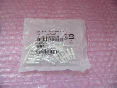HARTING 09320006204, CONTACT, SOCKET, 16AWG, CRIMP ORIGINAL PACKAGING ...