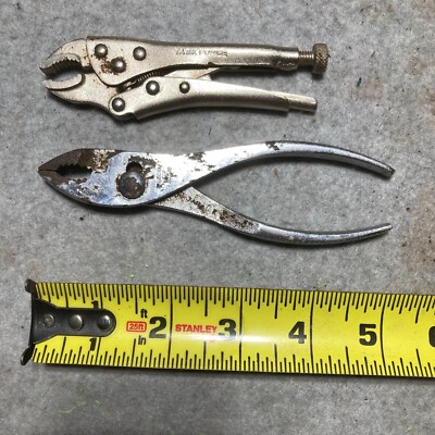 Task Force Locking Pliers + Trucraft Groove Joint Pliers Tools - Set of ...