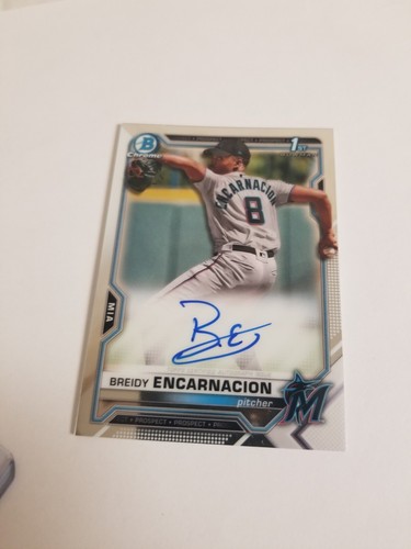 2021 BOWMAN CHROME BASEBALL BREIDY ENCARNACION CPA-BE 1ST PROSPECT AUTO ...