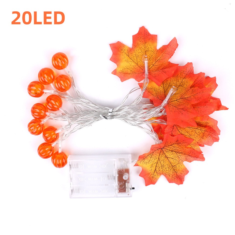 Autumn Maple Leaf Halloween Pumpkin Wreath Home Decor In/Outdoor Fairy ...