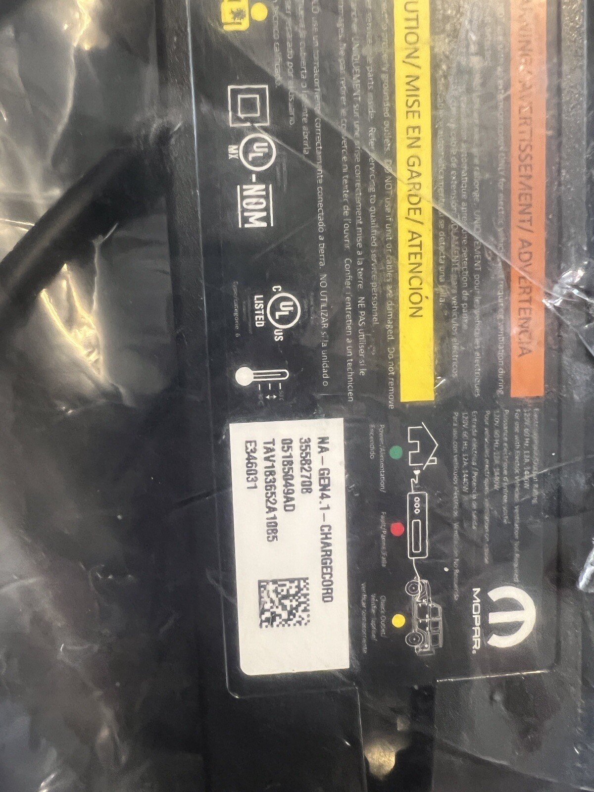 MOPAR Jeep Wrangler RUBICON GRAND CHEROKEE 4XE electric EV charger ...