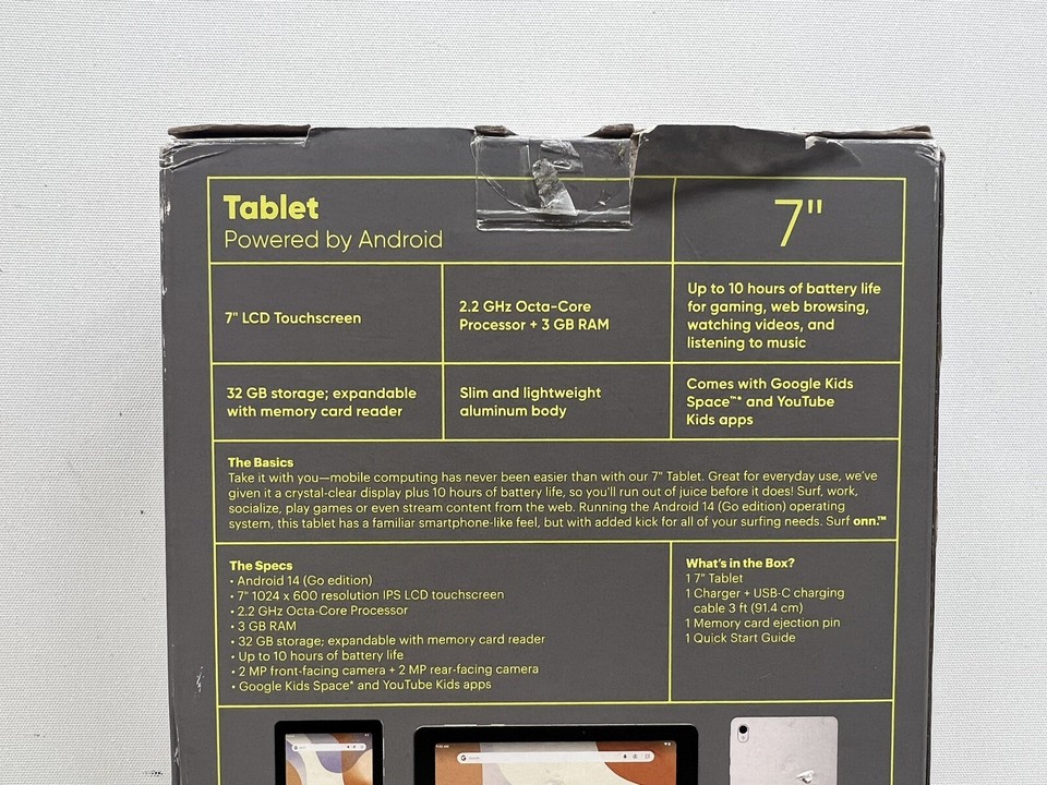 Onn - Surf Tablet Android and Bluetooth 7" - | eBay