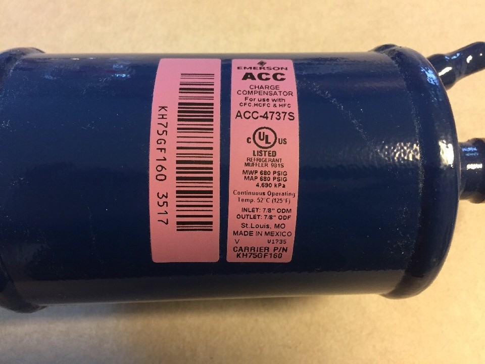 Carrier Products Accumulator KH75GF160 EMERSON CHARGE COMPENSATOR ACC ...