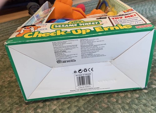 DEADSTOCK 1999 FISHER PRICE SESAME STREET CHECK UP ERNIE TOY DOLL JIM ...