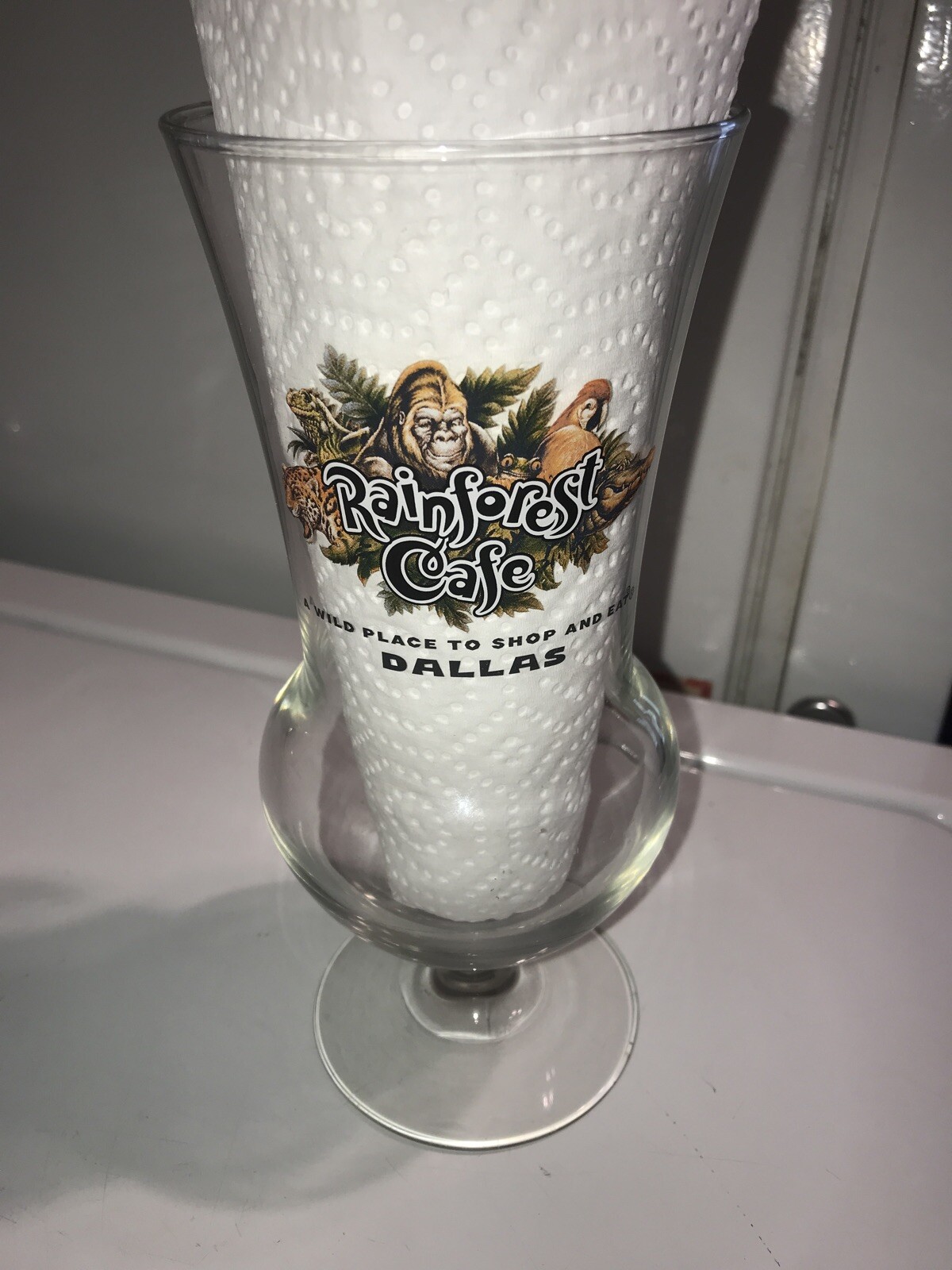 RAINFOREST CAFE DALLAS HURRICANE COCKTAIL GLASS - used | eBay