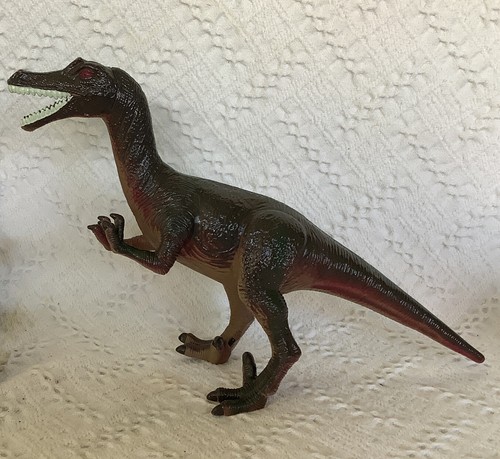 Vintage Jasman Dinosaur Figure Velociraptor 16” RARE PVC Jurassic Era ...