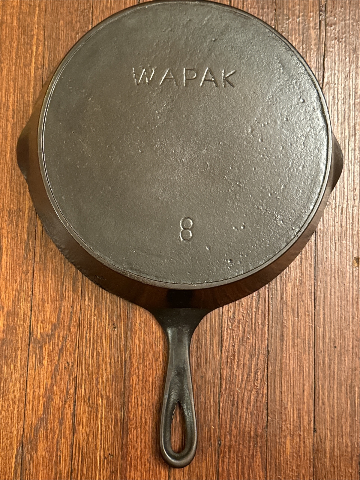 Antique WAPAK #8 Cast Iron Skillet-Early Logo Sits Flat-c.1903-1910 | eBay
