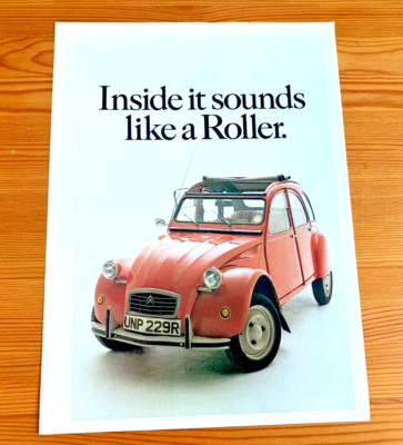 CITROEN 2CV - ORIGINAL FRAMEABLE COLLECTIBLE CLASSIC CAR ADVERT RETRO ...