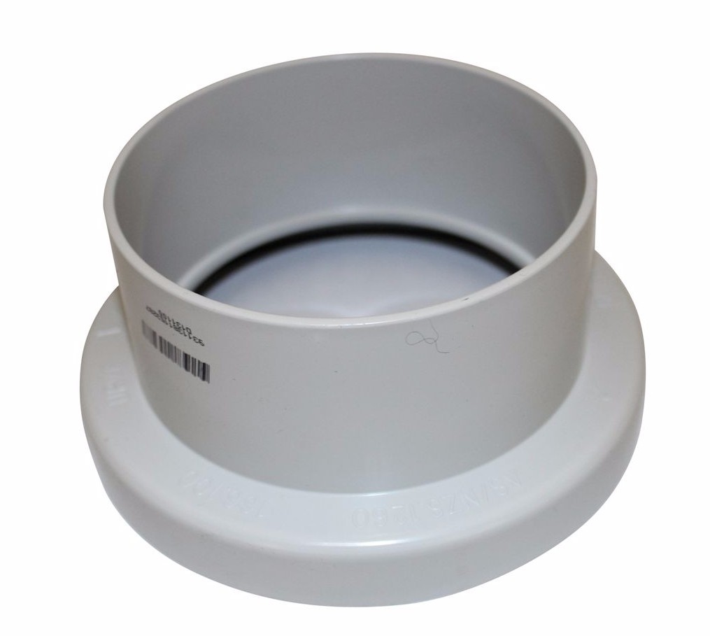 Holman PVC DWV FINISHING COLLAR GRATE 100mm Sewer & Vent Use GREY *Aust ...