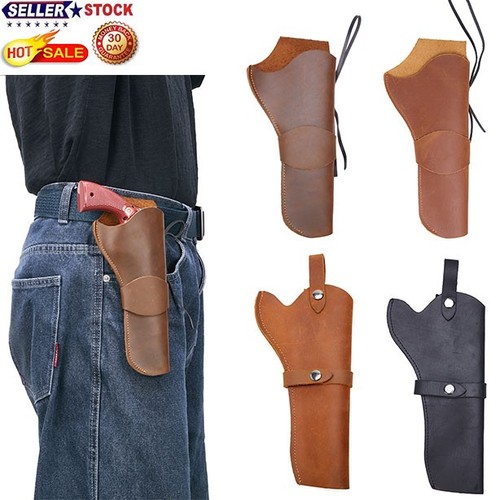 Western Leather Gun Holster Tooled Hand Made Cowboy Revolver Pistol OWB ...