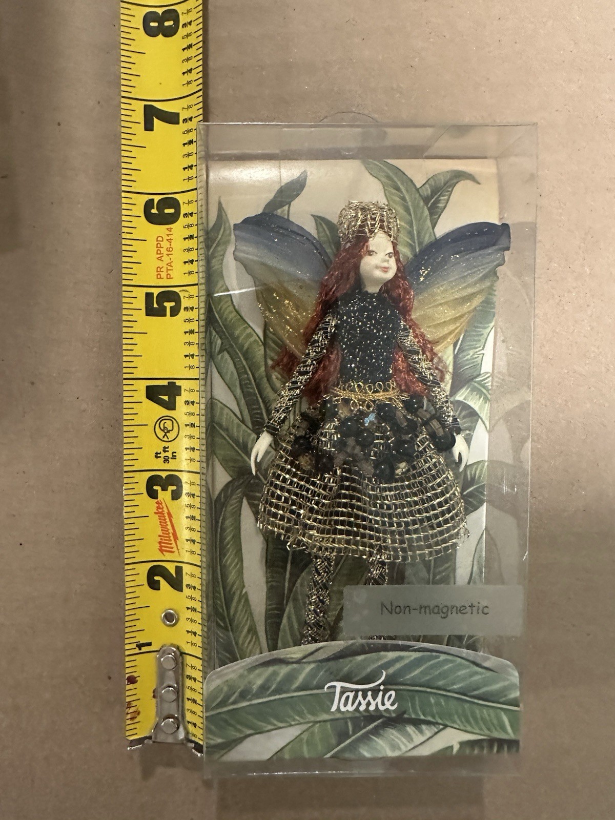 Tassie Fairy 4-inch Handmade Fairy Collectible Figure, Dark Blue