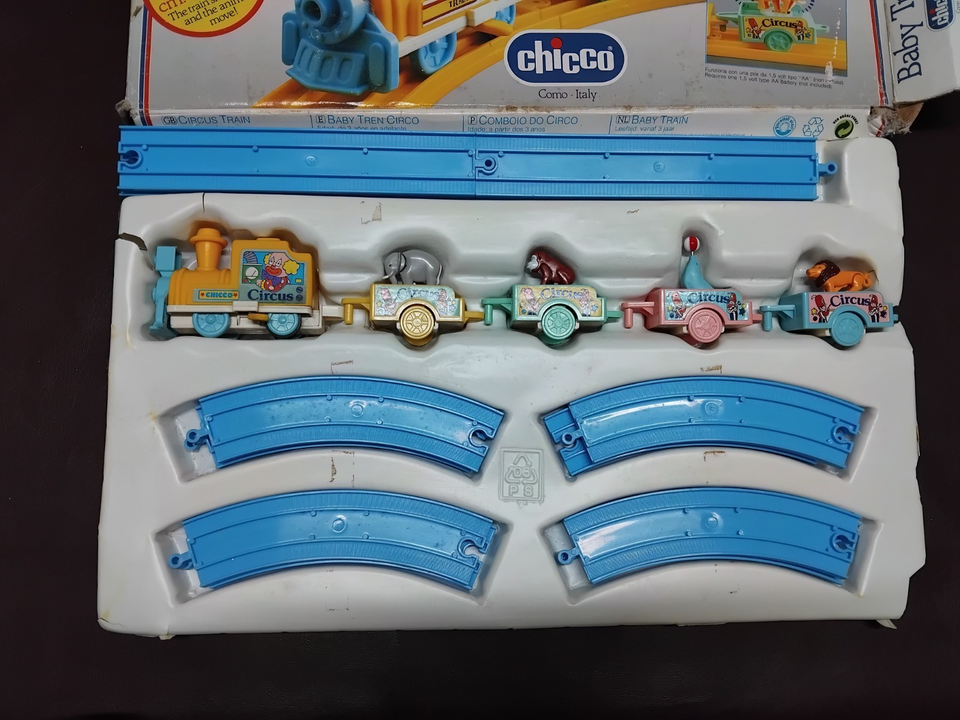 Chicco vintage circus baby train electric train moving complete working ...