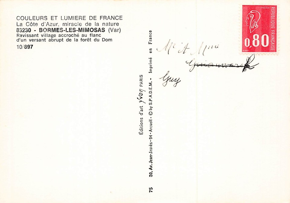 83 BORMES LES MIMOSAS LA COTE D AZUR | eBay
