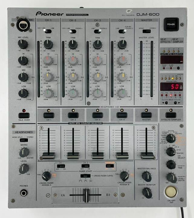 Pioneer DJM-600 Silver Professional DJ Mixer 4-Channel 4ch DJM600 ...