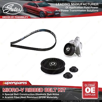 Gates Alt Micro-V Ribbed Belt Kit for Volvo C70 872 873 S60 384 S70 874 ...