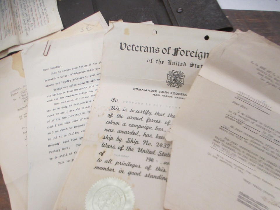 WWII Discharge Papers USMC Leather Case | eBay