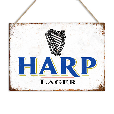 HARP Beer Metal Sign Vintage Retro Tin Plaque Bar Pub Man Cave Irish ...