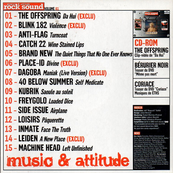 CD Punk Various Rock Sound Volume 81 CD, Comp, Enh, Smplr, Car 2003 ...
