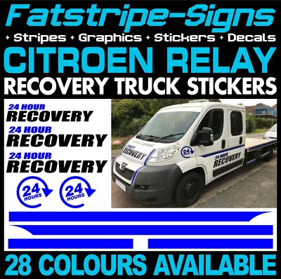 fits Citroen Relay Recovery Stickers Graphics Decals 24 Hours 24/7 ...