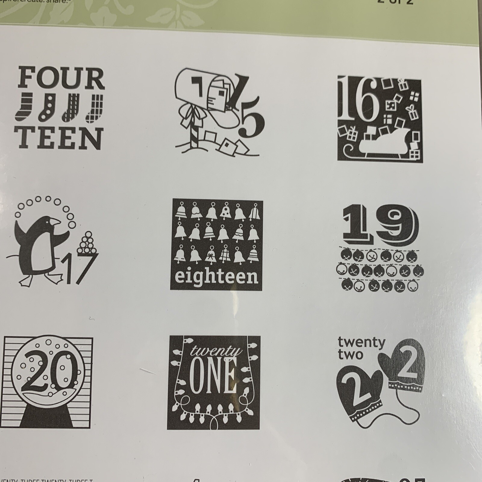 25 & Counting Stampin up Advent Calendar Stamp Set and Peekaboo Frames ...