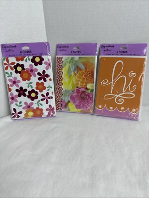 NIP Lot 3 Expressions Hallmark Blank Inside Note Cards Count Of 18 | eBay