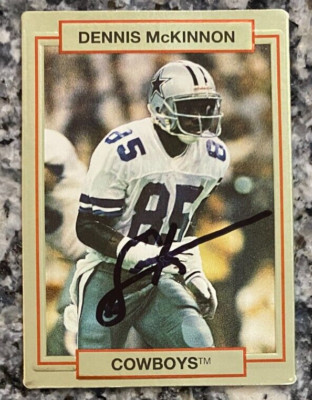Dennis McKinnon Signed DALLAS COWBOYS Card Action Packed | eBay