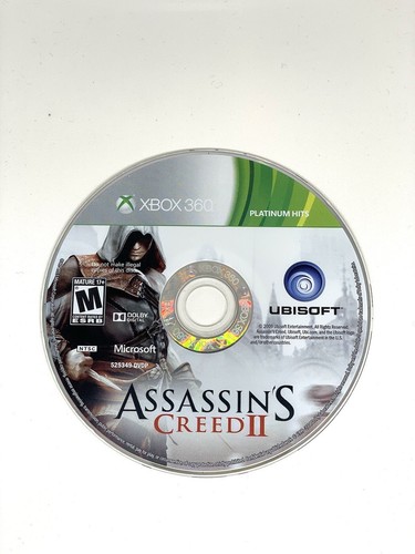 Assassin's Creed II 2 Xbox 360 Platinum Hits Video Game Disc Only Clean ...