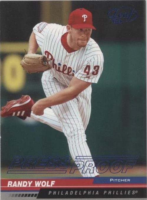 2005 Leaf - Randy Wolf #156 Press Proof Blue /75 for sale online | eBay