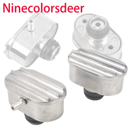 Polished Aluminum Finned Oval Air PCV Breather Combo Valve Cover ...