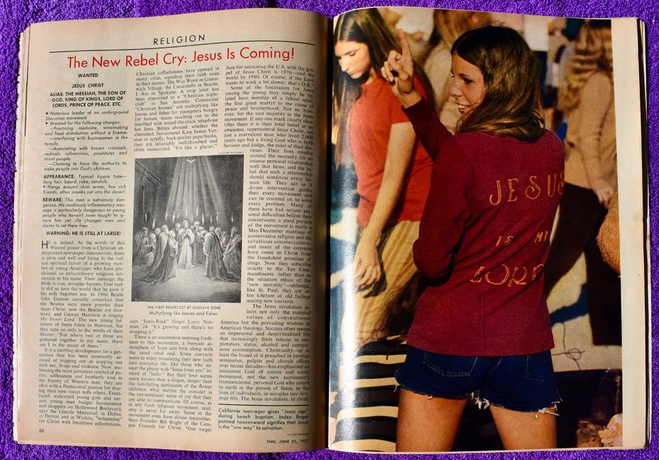 The Jesus Revolution, Time Magazine June 21,1971. Lonnie Frisbee Art | eBay