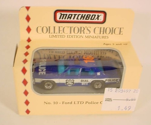 MATCHBOX COLLECTORS CHOICE # 10 BLUE FORD LTD POLICE CAR MB16-E15 | eBay