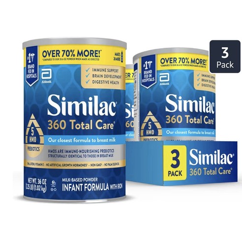 3 big Similac 360 TOTAL CARE 30.8oz Infant Formula with Iron POWDER 12/ ...