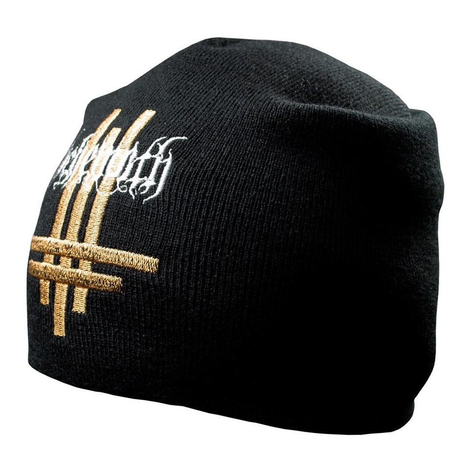 Warm knitted men's and women's beanie hat with embroidered rock metal ...