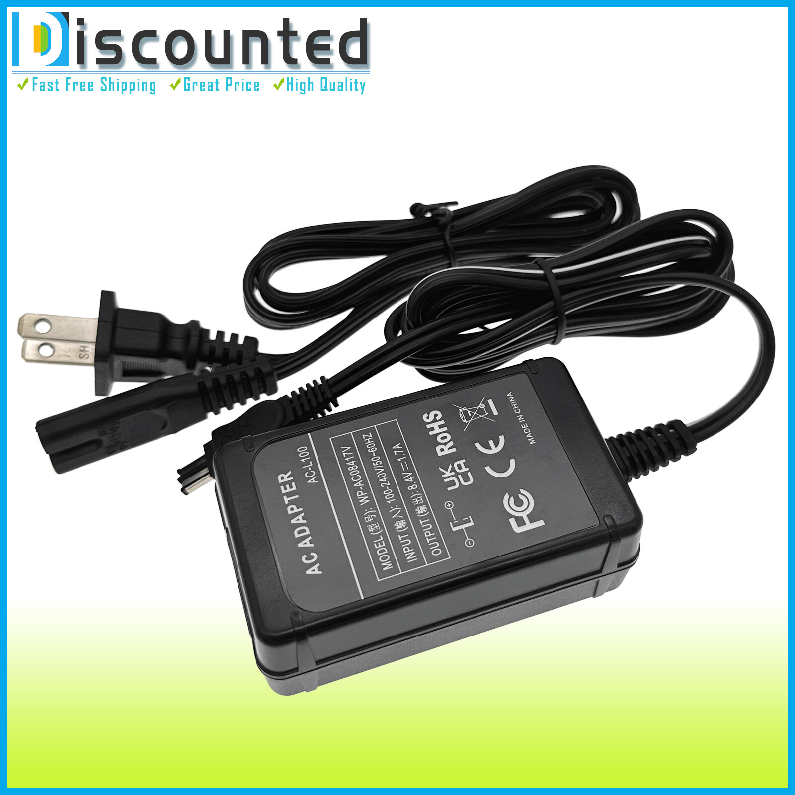 AC Power Adapter for Sony DSC-S30 DSC-S50 DSC-S75 DSC-S85 AC-L15 AC ...