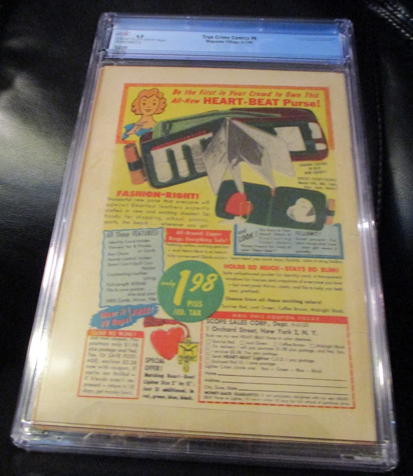 True Crime Comics #6 CGC 6.0 Rare Gun Molls GGA 1949 Magazine Village ...